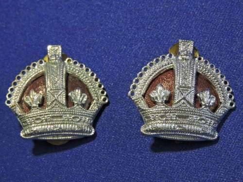 Other Badges & Insignia - Kings Crown Badges (Pair) Military item? for ...