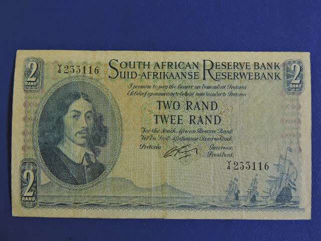 G Rissik - South African Reserve Bank R2 Two Rand Bank note G RISSIK ...