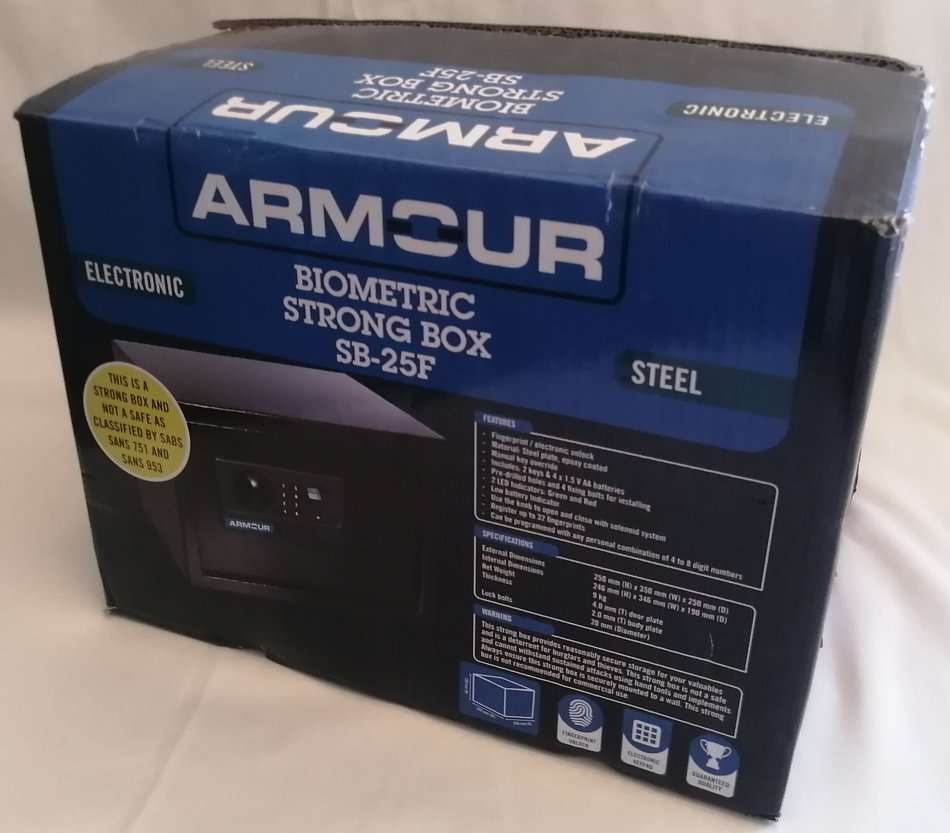 Safes - *DEMO MODEL* ARMOUR Biometric Strong Box SB-25F was listed for ...