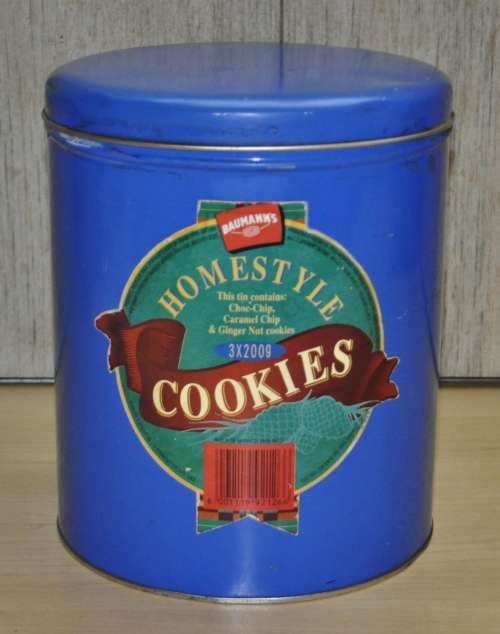 Tin - Collectible, Vintage Large Baumann`s Cookies Tin for sale in ...