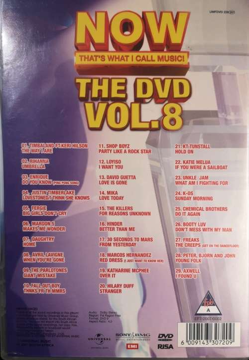 Dance - NOW That`s What I Call Music! The DVD Vol 8 (DVD) was sold for ...