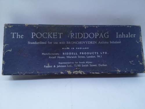 Other Antiques & Collectables - Vintage The Pocket Riddopag Inhaler ...