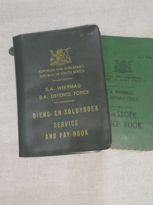 South African Army - SADF PAY BOOK AND COVER for sale in Bloemfontein ...