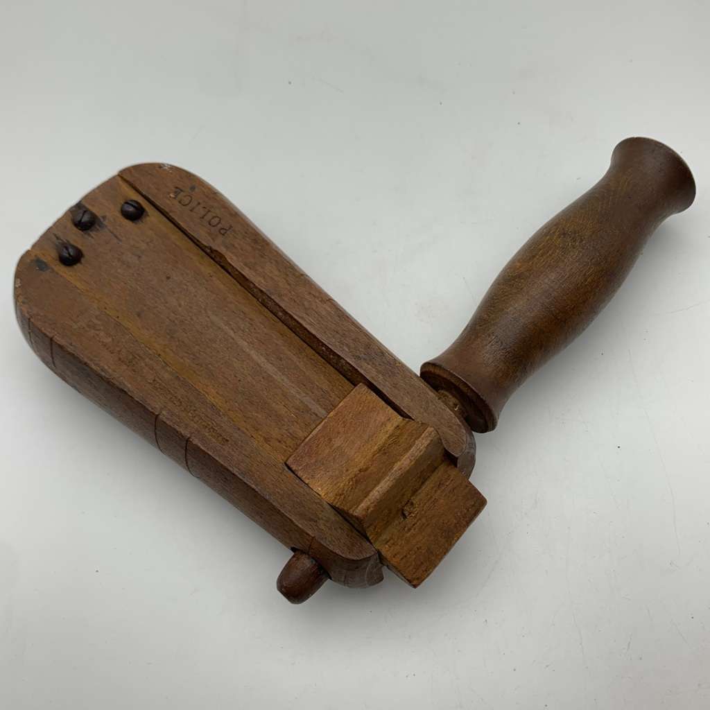 Other Militaria - Antique Irish Police `Stephen Green` Wooden Rattle ...