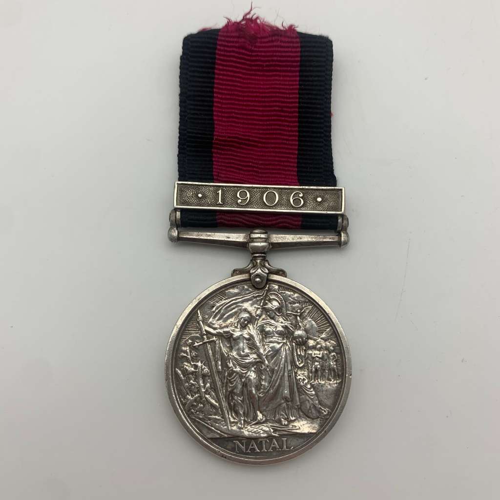 Other Medals - Natal 1906 Rebellion Medal `SGT. H.B. Wallace` (Zululand ...