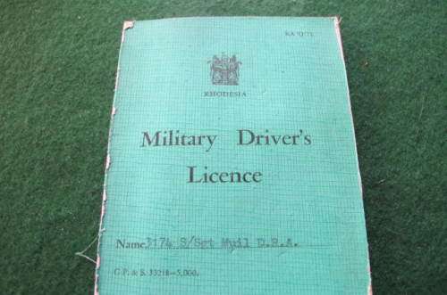 Books - RHODESIA - BUSH WAR - MILITARY MOTOR VEHICLE DRIVER`S LICENCE ...