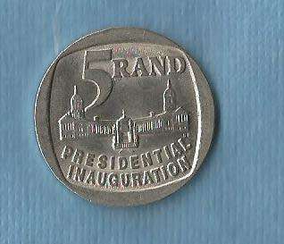 Five Rand - South Africa. 1994. Five Rand Coin.Presidential ...