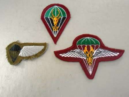 South African Army - Collection of Cloth Parabat Badges was sold for ...