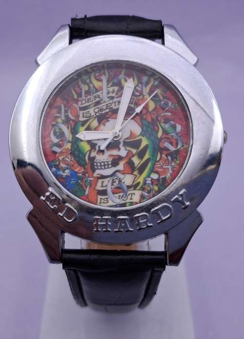 Other Watches - Ed Hardy® Revolution Flaming Skull Quartz Watch -Unused ...