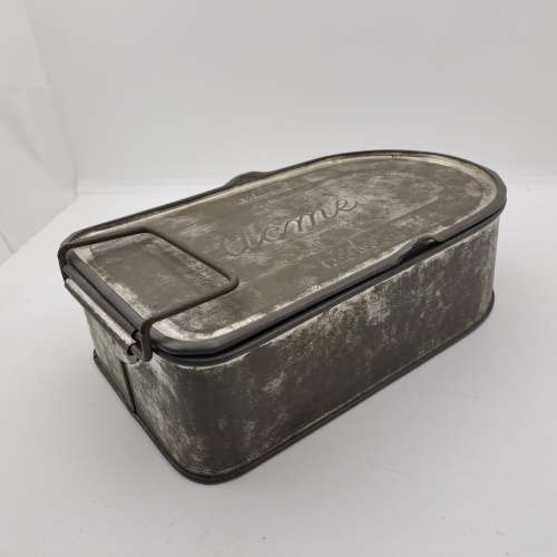 Tin - Vintage ACME Miners Snap tin / Lunch Tin 57x203x115mm for sale in ...