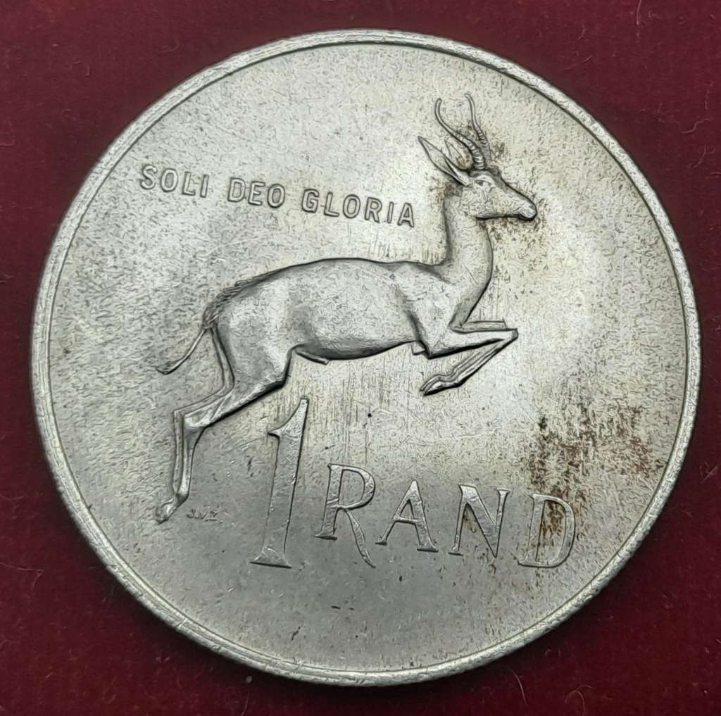 One Rand - 1967 South Africa Silver 1 Rand Afrikaans legend - SUID ...
