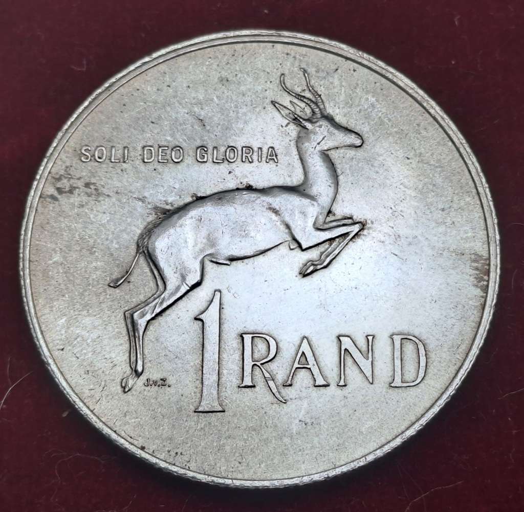 One Rand - 1967 South Africa Silver 1 Rand English legend - SOUTH ...