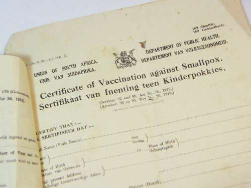Documents - Vaccination certificate notice for Maureen Claudette Inglis ...