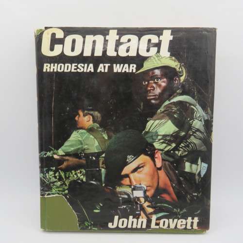 Books - Contact - Rhodesia at war by John Lovett - dust cover damage ...