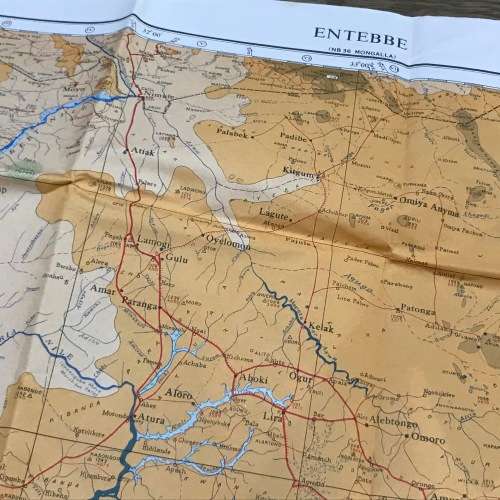 Maps - 1957 Reprinted Map of Entebbe - reprinted from 1940`s wartime ...