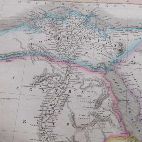 Maps - Original 1830`s map of Egypt - published by W.H. Lizars ...