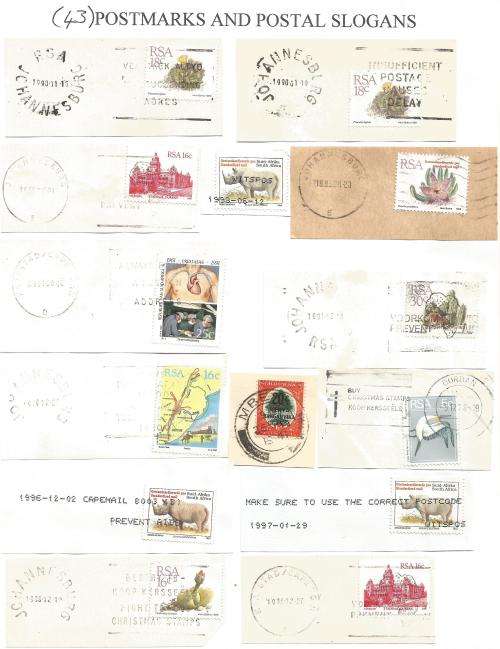 Republic of South Africa - RSA-Bulklot-Used-Postmarks-Slogans-Cancel ...