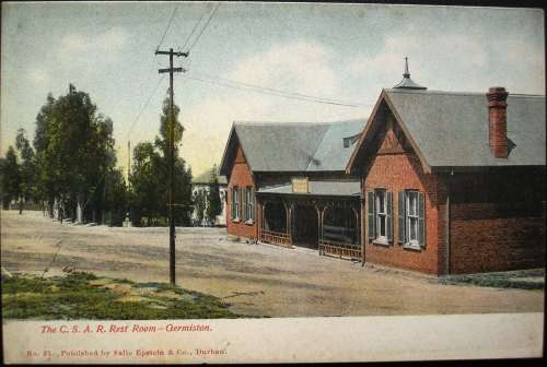 Transvaal - GERMISTON - TRANSVAAL - VINTAGE POSTCARD - RAILWAY STATION ...