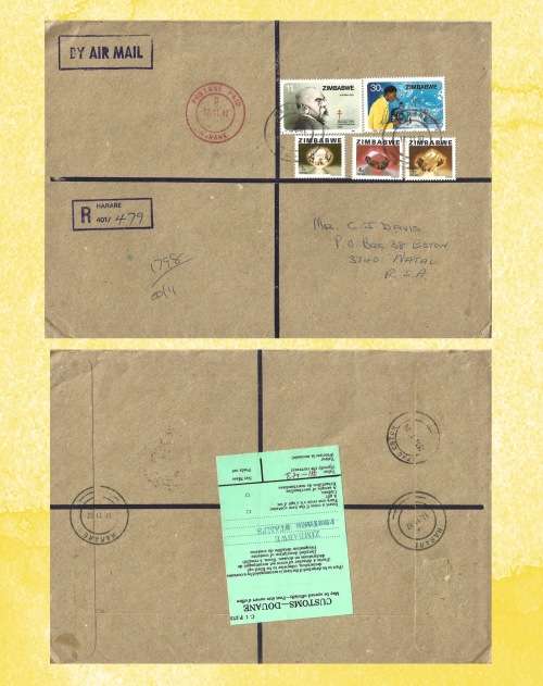 Zimbabwe, Rhodesia & Nyasaland - Zimbabwe 1982 Customs Douane Label ...