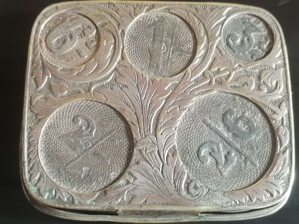 Coin Holders & Pockets - RARE ANTIQUE - PATTERNED SPRING LOADED COIN ...