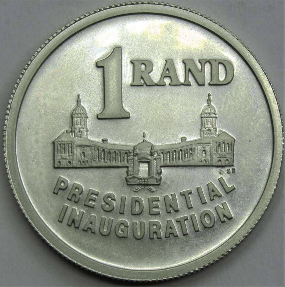 One Rand - 1994 Republic of South Africa Silver 1 Rand 'Presidential ...