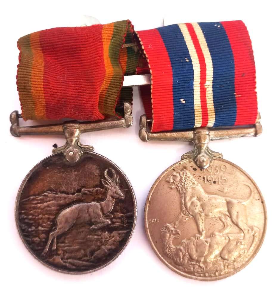 World War 2 - World War 2 medal pair,Africa Service Medal and 1939-1945 ...