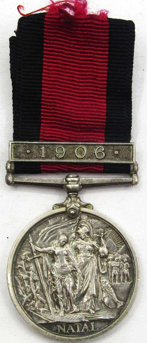 Boer War - Natal Rebellion Medal with 1906 Clasp to SGT. H.B Wallace ...