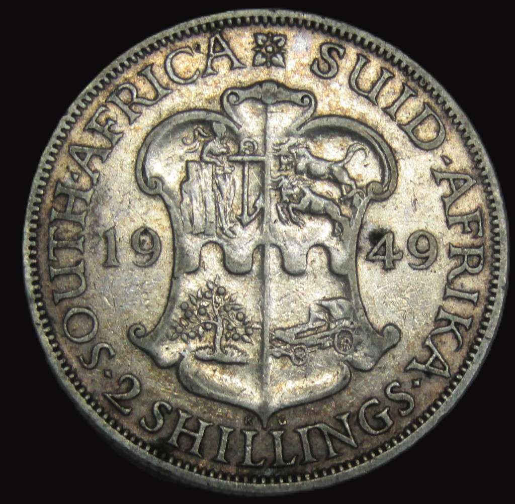 Two Shillings - 1949 Union of South Africa 2 Shillings was sold for 302 ...