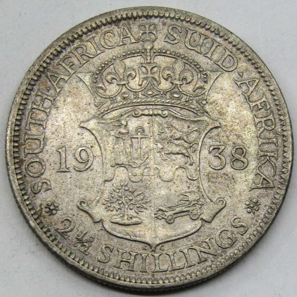 Two and a Half Shillings - 1938 Union of South Africa 2 1/2 Shillings was sold for 251.00 on 12 ...