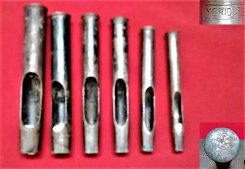 Tools - VINTAGE - SET OF 6 HEAVY DUTY BELL PUNCHES - MERIDUR - refer to ...