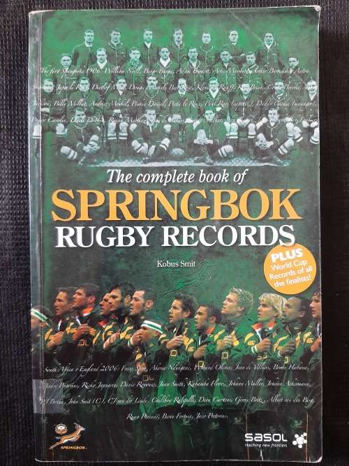 Rugby - The Complete book of Springbok Rugby Records - Author: Kobus ...