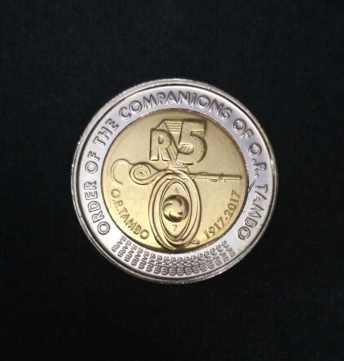 Five Rand - 3 X OR TAMBO 2017 Bi-metal R5 Commemorative Coin was sold ...