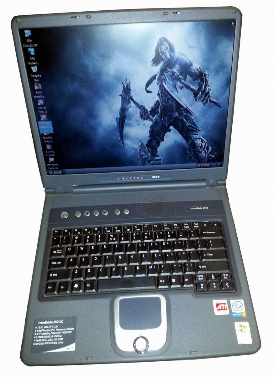 Vintage - Acer Travelmate 2501LC Laptop Pentium 4 2.8Ghz 1GB Ram 60GB ...