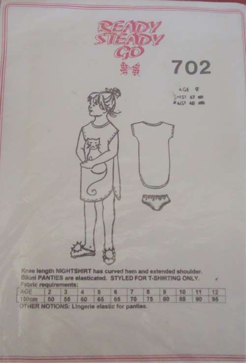 Other Sewing Accessories - READY-STEADY-GO PATTERN-NUMBER 702 KNEE ...
