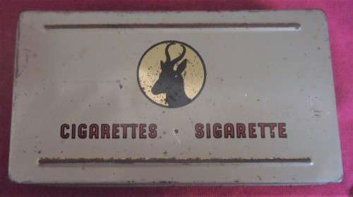 Other Metalware - RARE SPRINGBOK CIGARETTE TIN WITH 3 INTERNAL ...