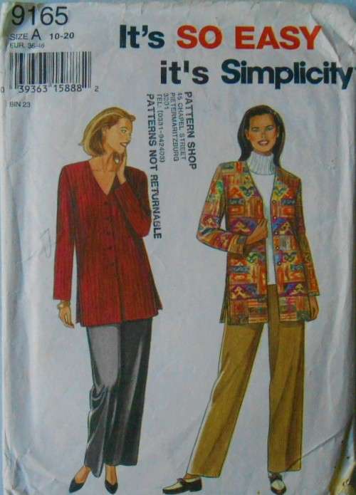 Other Sewing Accessories - SIMPLICITY 9165 TOP & PANTS SIZE A 10- 20 ...