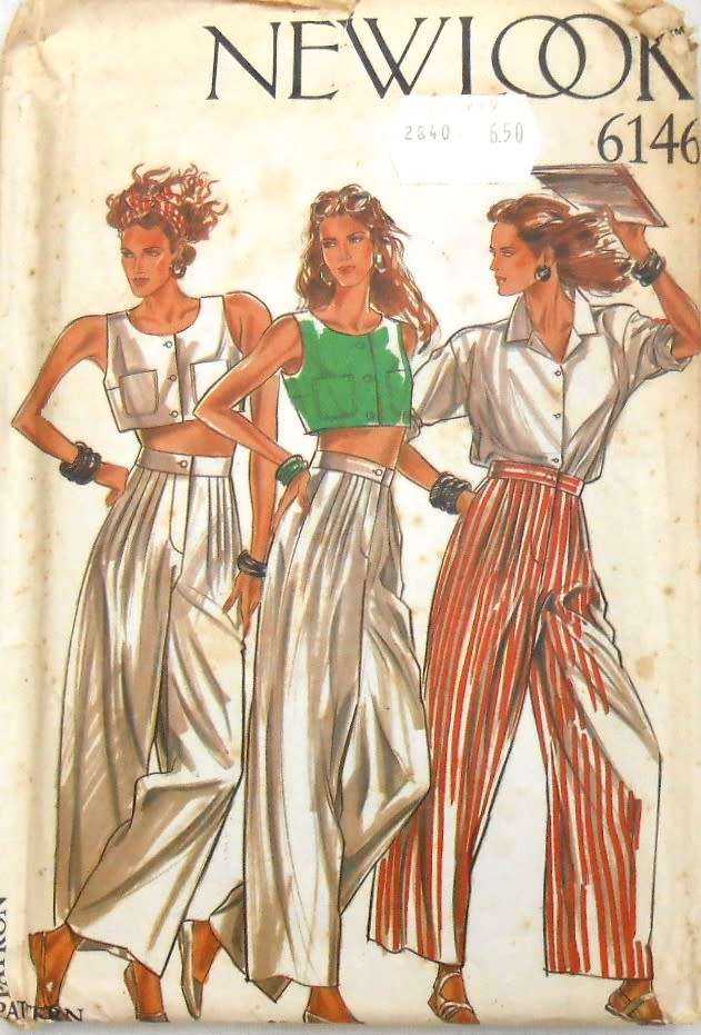Patterns - NEW LOOK PATTERNS 6146 BLOUSE-CROP TOP-PANTS SIZES-8-18 ...