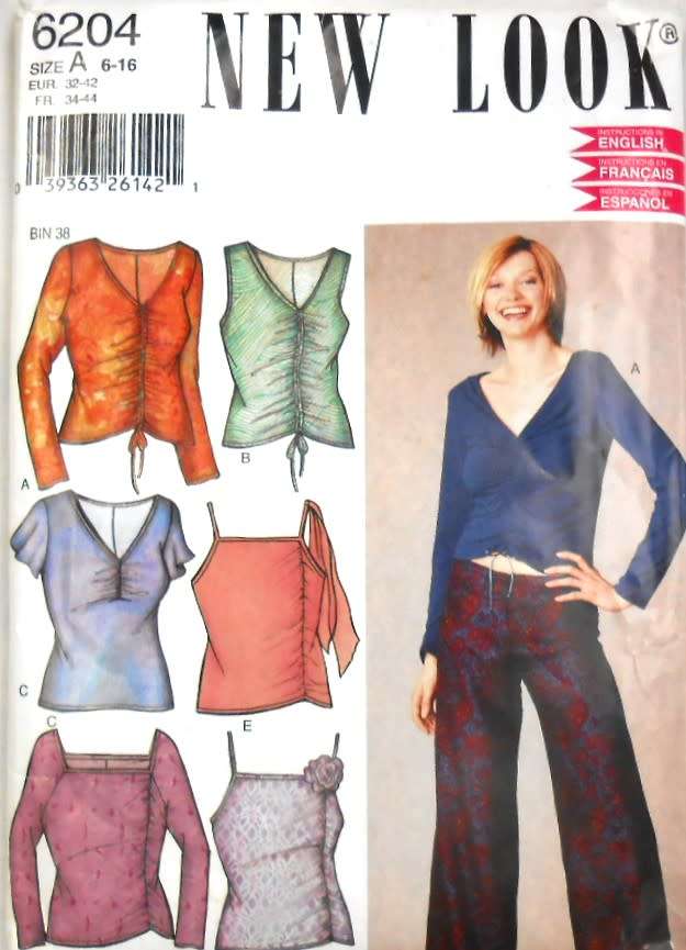 Patterns - NEW LOOK PATTERNS 6204 STUNNING TOPS SIZES-6-18-COMPLETE ...