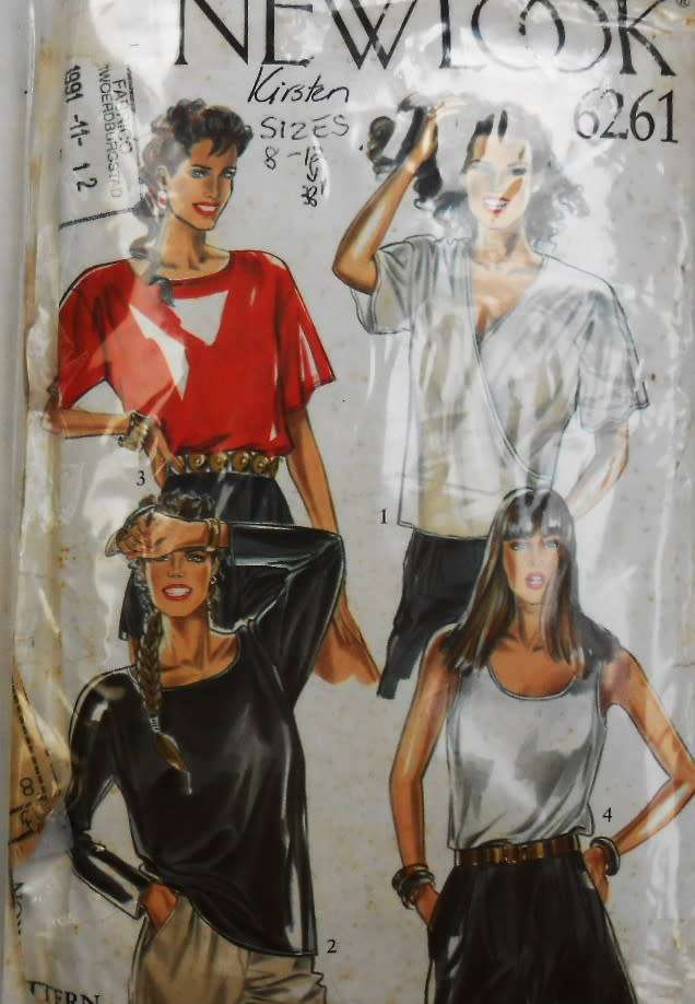 Patterns - NEW LOOK PATTERNS 6261 SET OF TOPS SIZES 8-18 COMPLETE- CUT ...