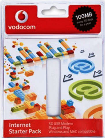 Modems - VODACOM INTERNET STARTER PACK INCLUDING 100MB MONTHLY DATA was ...