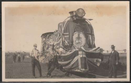 Natal - A REAL PHOTO OF THE UNVEILING OF A STEAM LOCO FOR THE COLONY OF ...