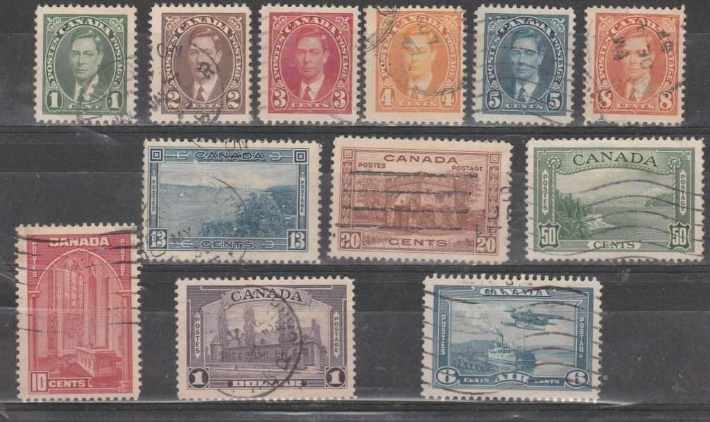 Canada - CANADA 1937 ISSUE SG#357/367 & 371 F.U. SET C/VR1050.00 LOOK ...