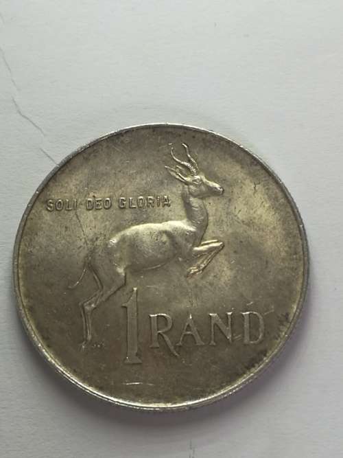 One Rand - 1966 1 rand coin south africa in AU condition collectors ...