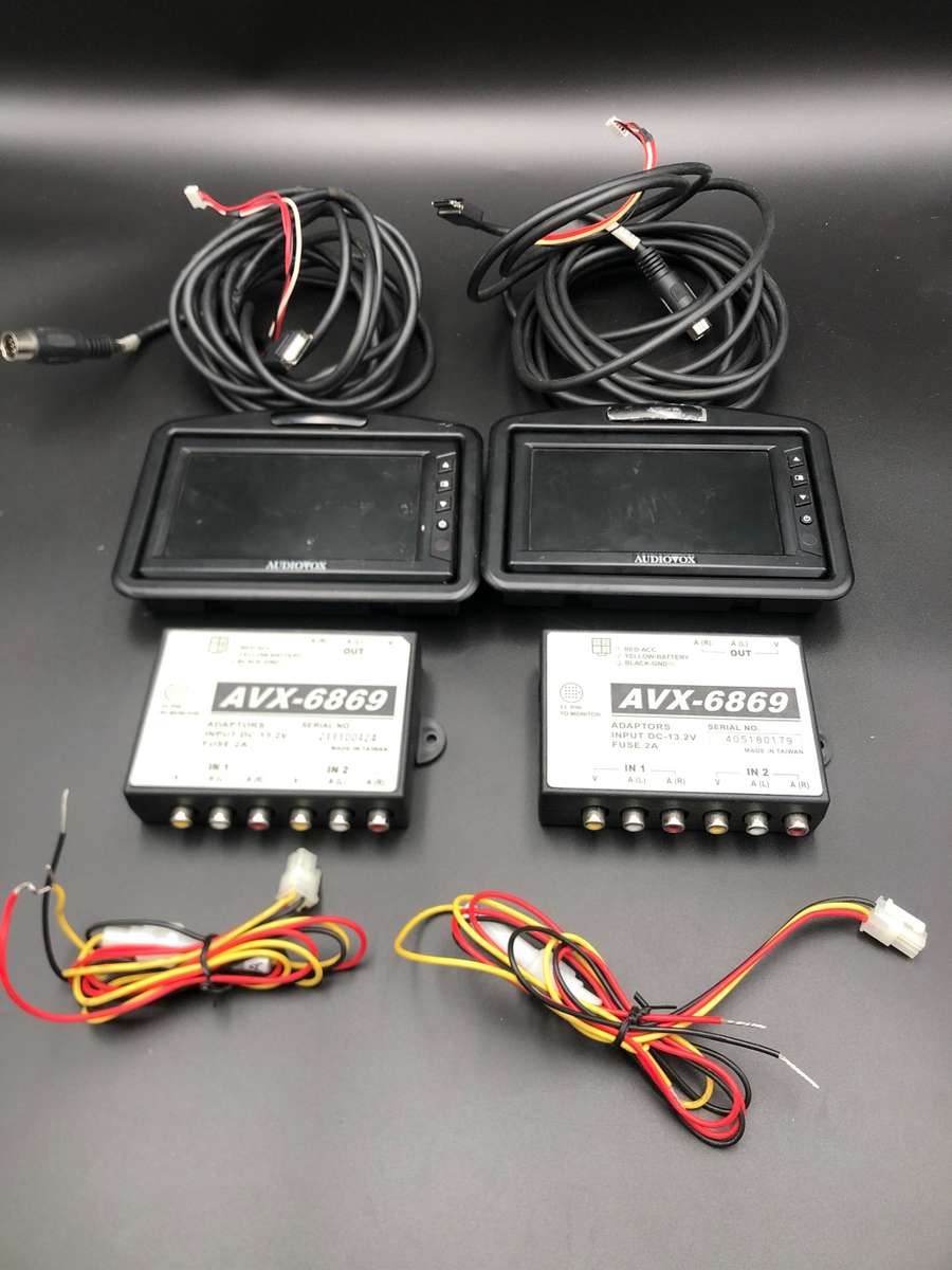 Car Radios - Set of 2 Audiovox LCM5620PKG 5 inch. Headrest Monitors was ...