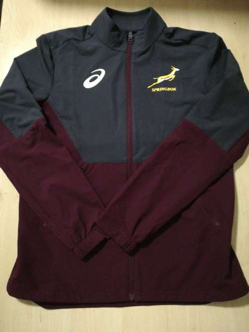 Sporting Memorabilia - Springbok Players Track Jacket Size S was sold ...