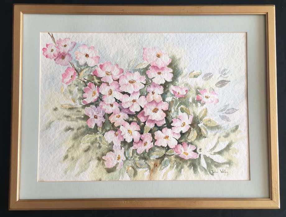 Paintings - ORIGINAL THELMA WHITING - BEAUTIFUL LARGE WATER COLOUR OF ...