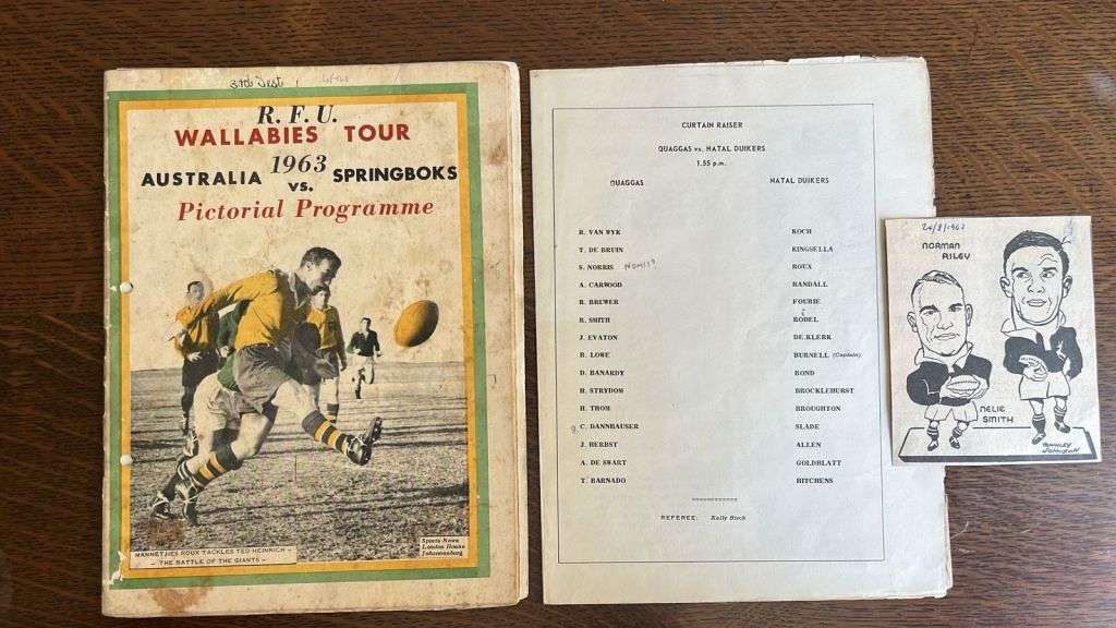 Sporting Memorabilia - 1963 Australia vs Springboks Pictorial Programme ...