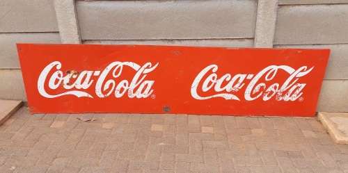Signage - Huge Original Coca-Cola Stadium Screenprinted Metal Sign for ...