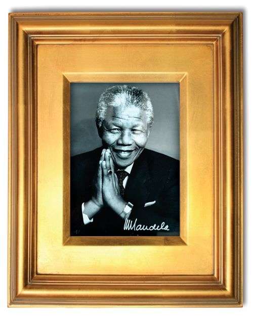 Mandela Memorabilia - Nelson Mandela photo, signed in white pen (not a ...