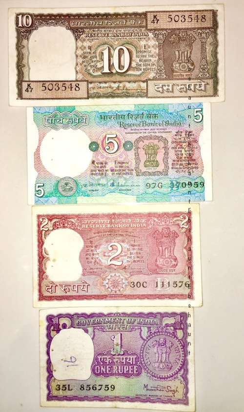 Asia - INDIA SET OF 4X 10 RUPEES ,5 RUPEES,2 RUPEES & 1 RUPEES for sale ...